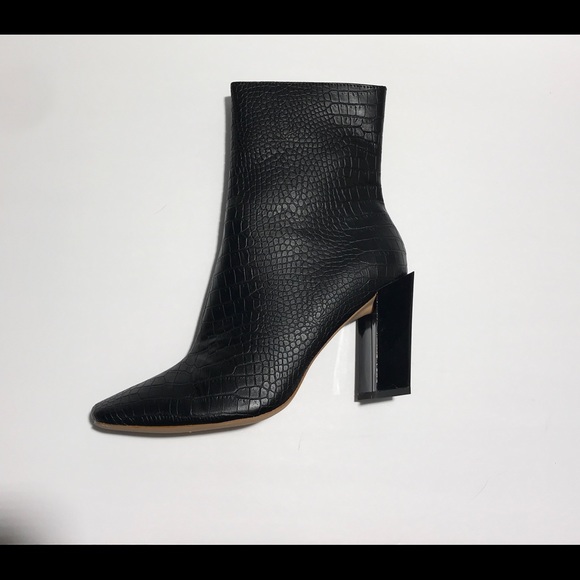 Missguided | Shoes | Missguided Black Croc Ankle Boots | Poshmark